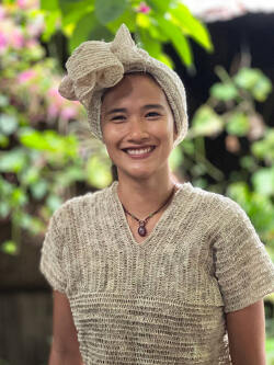 Karma HEMP100% 手編み ショール・きなり【パヤカ オンラインショップ】