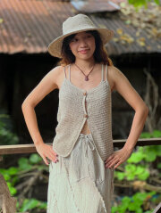 asana HEMP100% かぎ編み キャミ ベスト・きなり【パヤカ オンラインショップ】